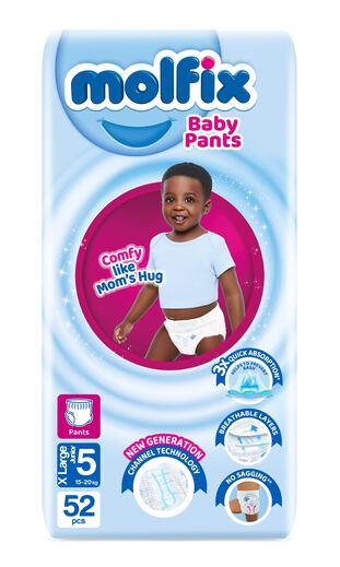 Molfix Pants Jumbo Size 5 X-Large (15-20Kg) 52's - Baby Mart
