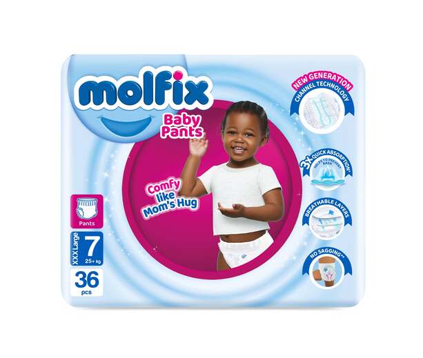 Molfix Pants XXXX Large No 7 36's - Baby Mart