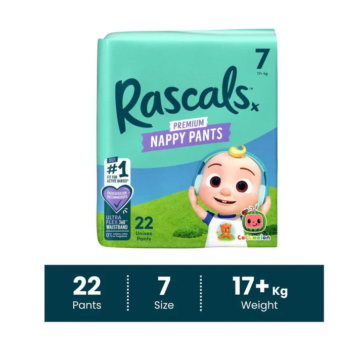 Rascals Cocomelon Edition Toddler Training Diaper Pants- Size 7, 17+ kg ...